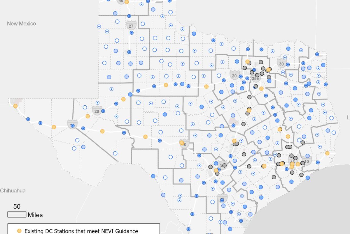 Texas will build more than 50 new electric car charging locations along major highways